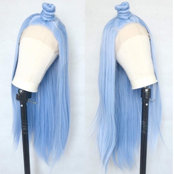 Accessories | Grina K 24 Baby Blue Straight Lace Front Wig | Poshmark